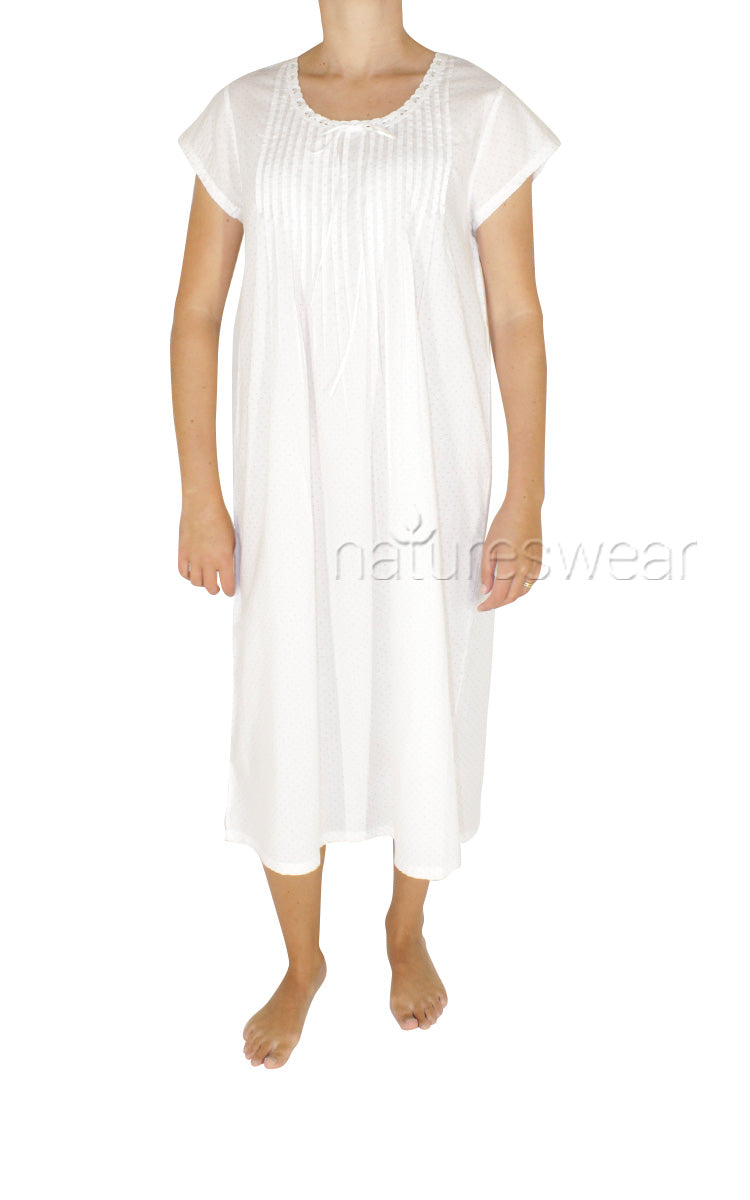 French Country Cotton Nighties For Women | Cap Sleeve Cotton Nightgowns ...